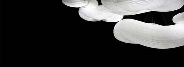 suspended paper cloud softlight pendant - product by molo