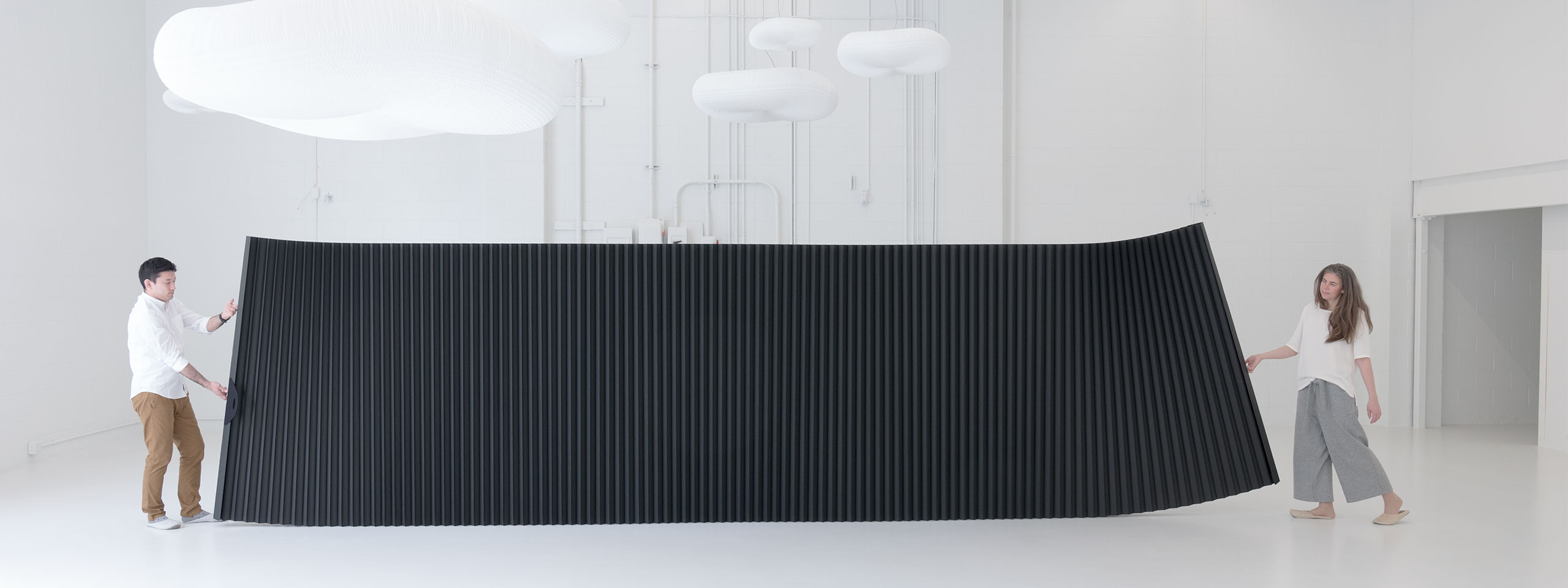 black room divider partition | FSC Certified paper wall | molo