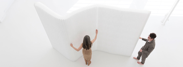 textile softwall folding wall partition - product by molo
