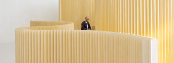 wooden room divider - wood softwall + softblock - molo