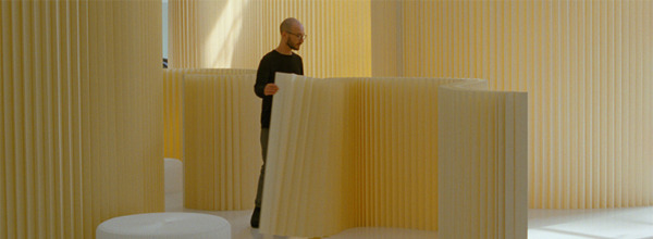 wooden room divider - wood softwall + softblock - molo