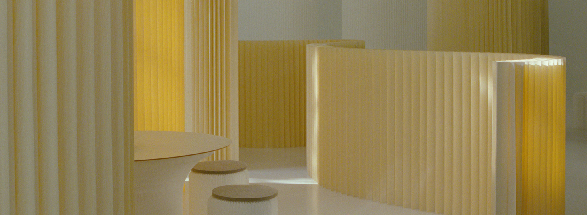 wooden room divider - wood softwall + softblock - molo